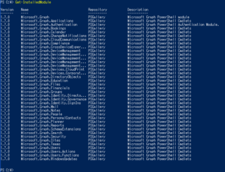 Microsoft Graph API へ接続するため、Microsoft Graph PowerShell SDK インストール ...